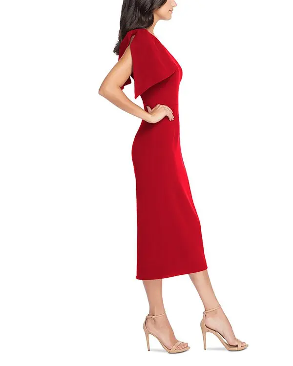 Dress The Population Tiffany One Shoulder Midi Dress - Garnet