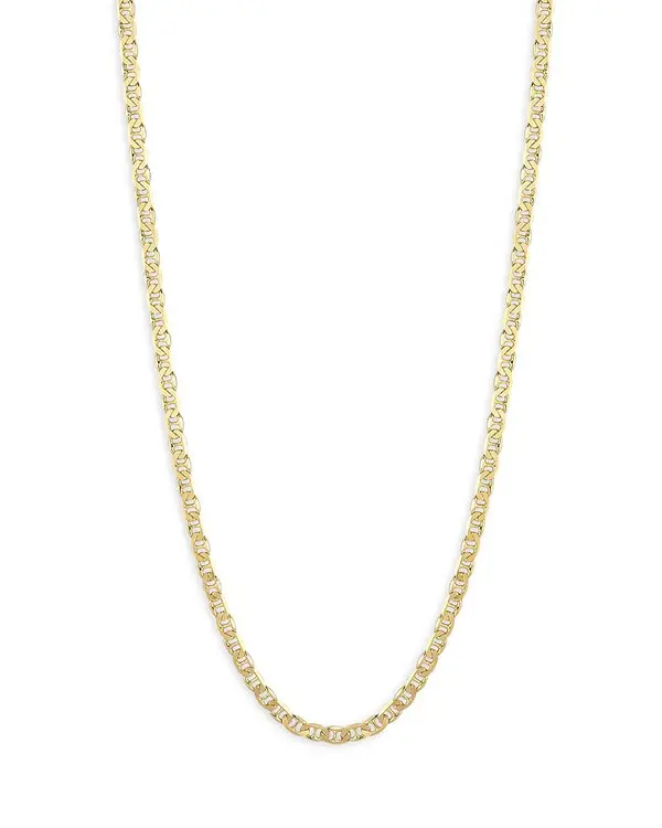 MILANESI AND CO 18k Yellow On Sterling Silver Mariner Link Chain Necklace - Gold