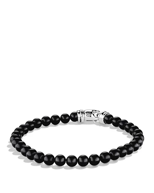 David Yurman Spiritual Bead Bracelet - Silver/black