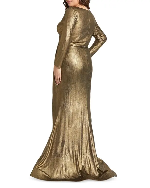 Mac Duggal Chic Metallic Evening Gown - Bronze