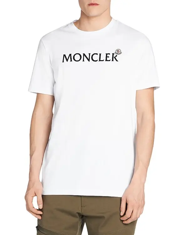 Moncler Short Sleeve Logo Tee - White