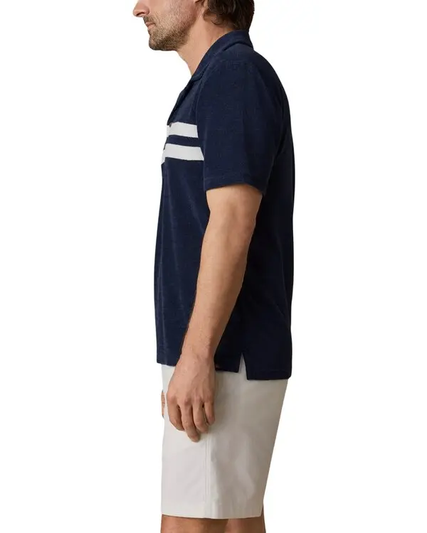 Faherty Brand Regular Fit Terry Stripe Polo