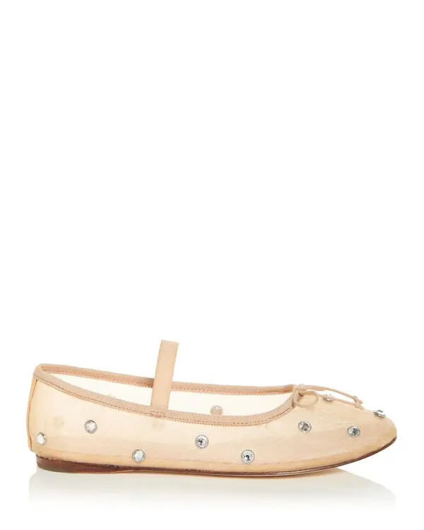 LOEFFLER RANDALL Leonie Embellished Ballet Flats - Tan