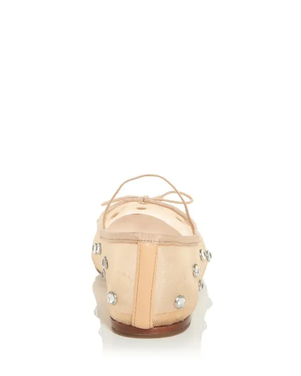 LOEFFLER RANDALL Leonie Embellished Ballet Flats - Tan