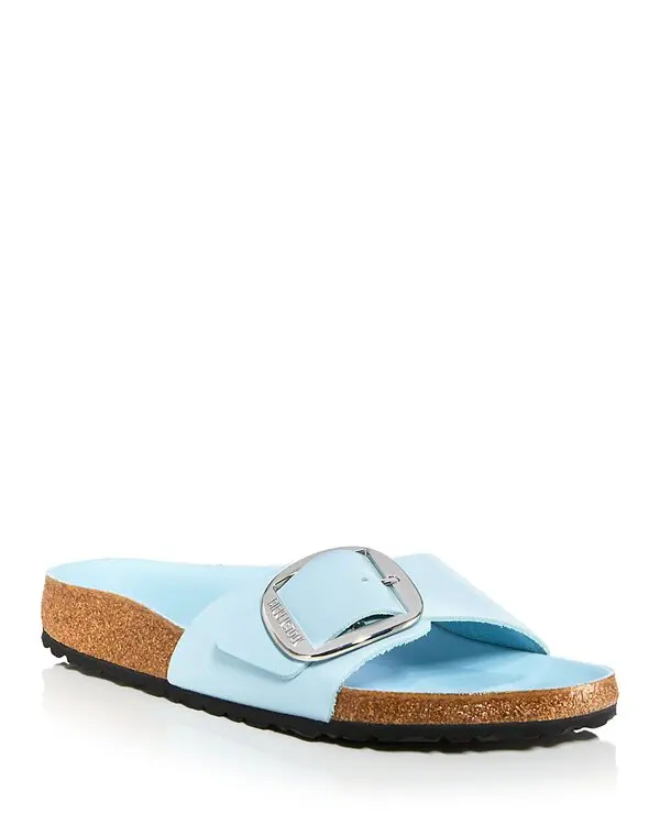 BIRKENSTOCK Madrid Big Buckle High Shine Sandals - Blue