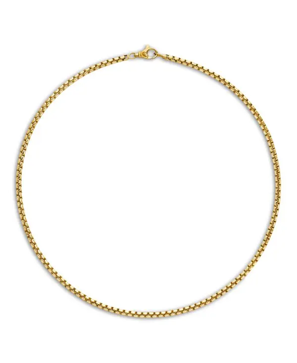 David Yurman 18k Yellow Medium Box Chain Necklace - Gold