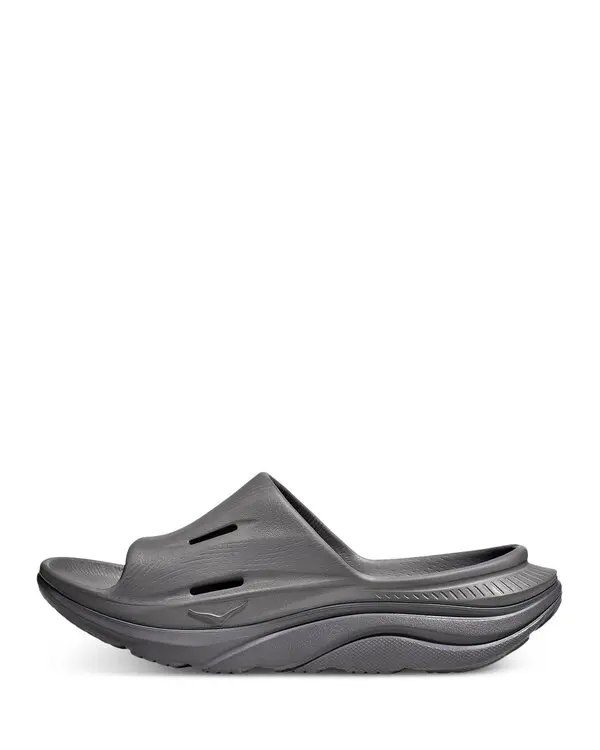 Hoka® Ora Recovery 3 Slide Sandals - Grey | Editorialist