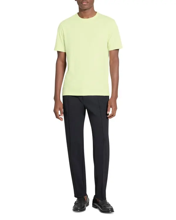Theory Essential Tee In Cosmos Slub Cotton - Faded Lime