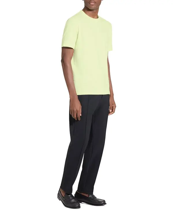 Theory Essential Tee In Cosmos Slub Cotton - Faded Lime