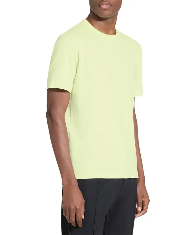 Theory Essential Tee In Cosmos Slub Cotton - Faded Lime