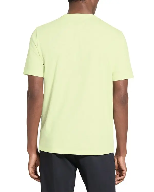 Theory Essential Tee In Cosmos Slub Cotton - Faded Lime