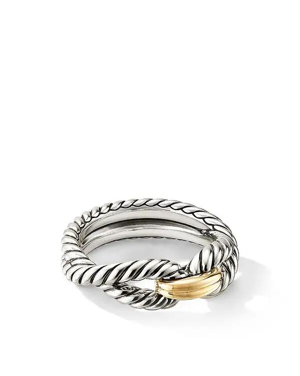 David Yurman Cable Loop Ring With 18k Gold - Gold/silver