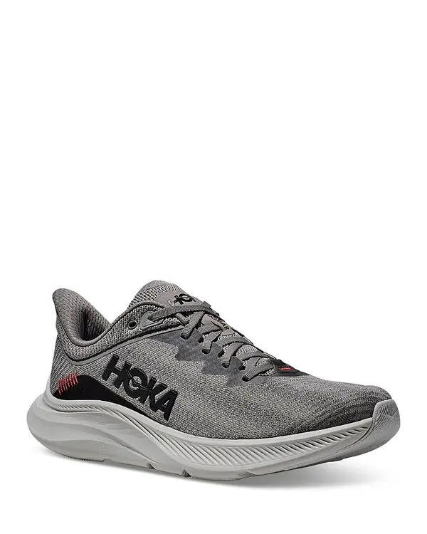 Hoka Low Top Running Sneakers - Limestone/black