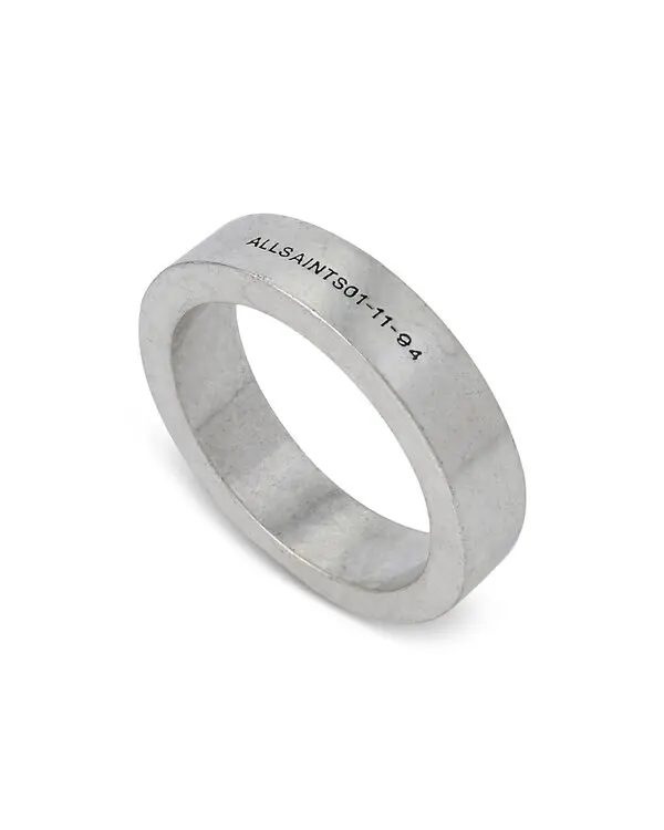 ALLSAINTS Logo Band Ring - Silver