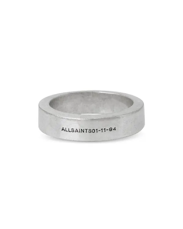 ALLSAINTS Logo Band Ring - Silver
