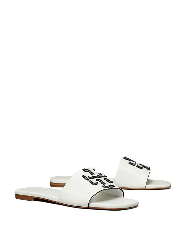 Tory Burch Ines Flat Slide Sandals - Gardenia