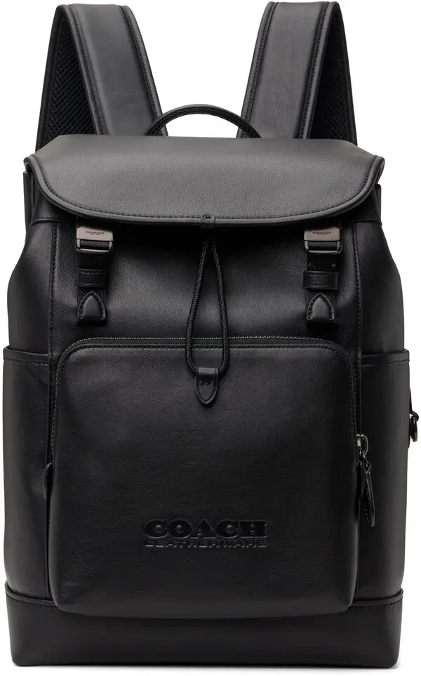 Coach Black League Flap Backpack In Ji/Black - 36% Off  display picture 3