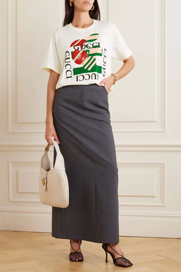 Gucci G-loved Sequin-embellished Printed Cotton-jersey T-shirt