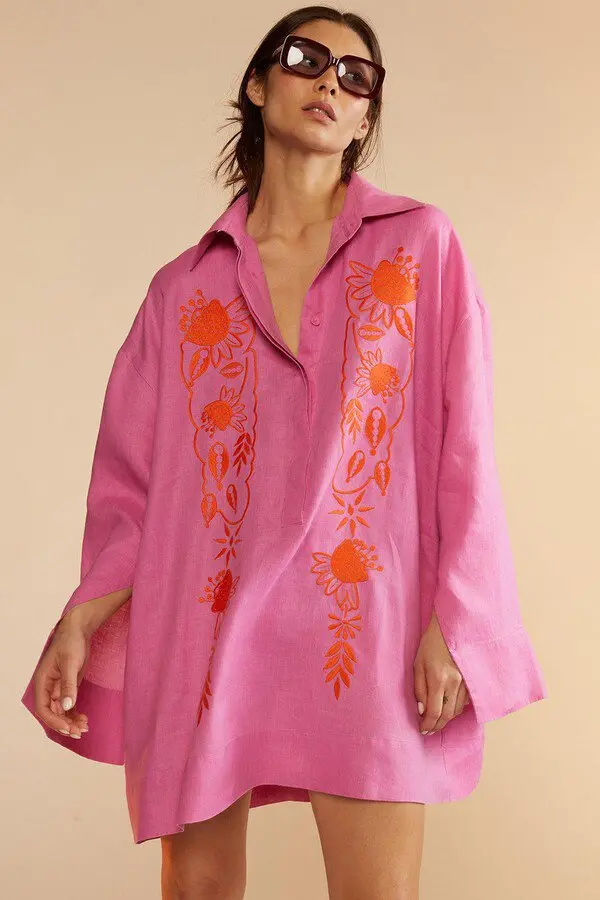 cynthia rowley embroidered dress Cynthia Rowley Printed Lurex Midi Dress