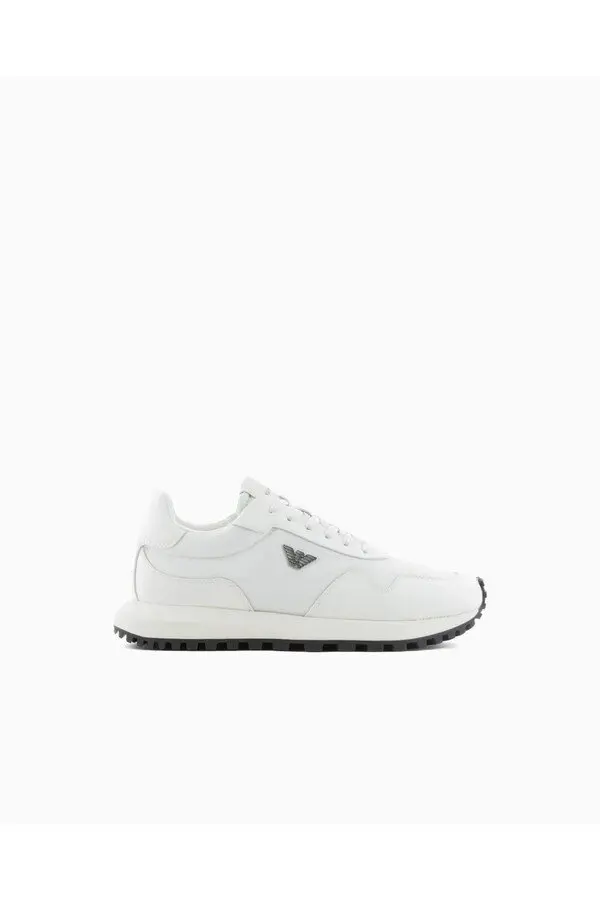 Emporio Armani Recycled Nylon Sneakers - White