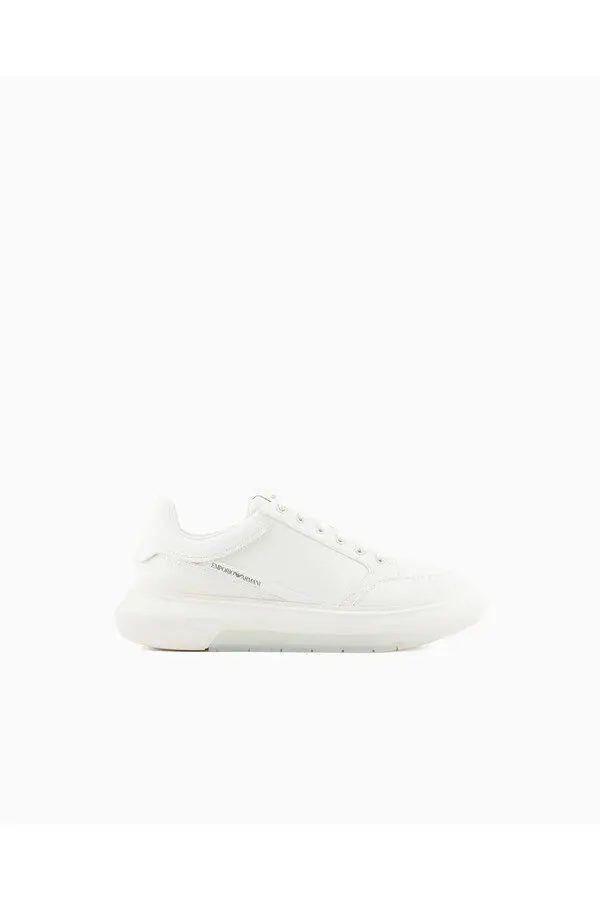 Emporio Armani Leather Sneakers - White