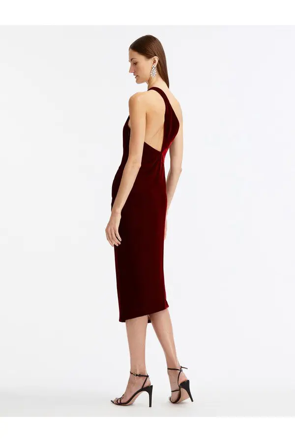 sachin and babi light blue dress Marcella Women's Manhattan One Shoulder Midi Dress