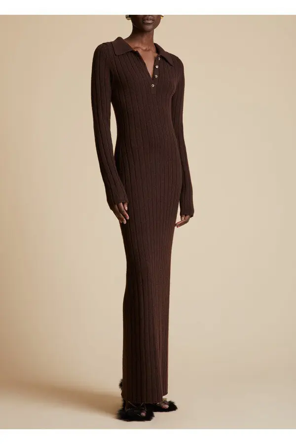Khaite The Hans Dress In Rosewood In Burgundy - 40% Off | Editorialist