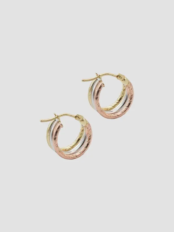 ORADINA 14k Unity Mini Hoops