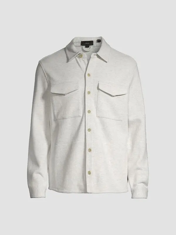 Vince Cotton-blend Shirt Jacket - Grey