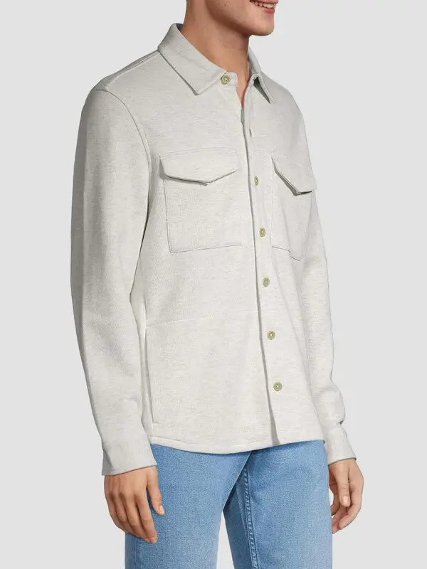Vince Cotton-blend Shirt Jacket - Grey