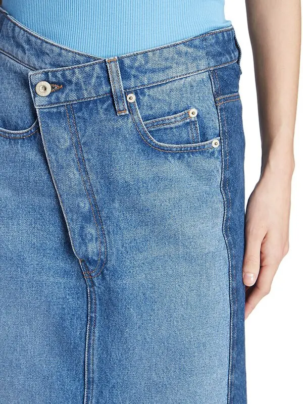 Loewe Trompe L'oeil Denim Midi-skirt