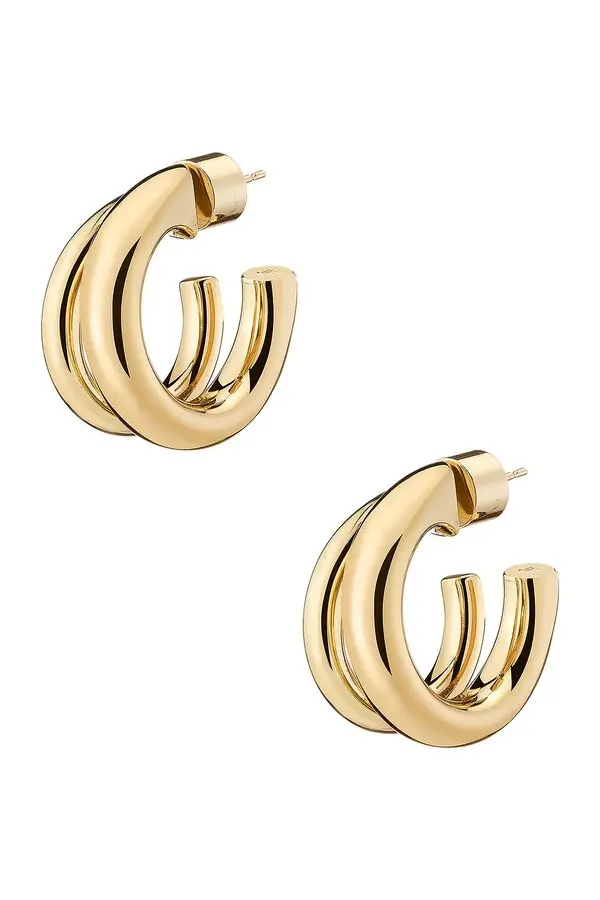 JENNIFER FISHER Double Lilly Mini Hoop Earrings - Gold