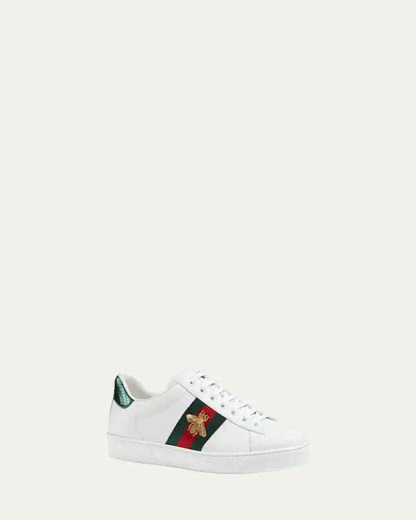 Gucci New Ace Embroidered Low-top Sneakers