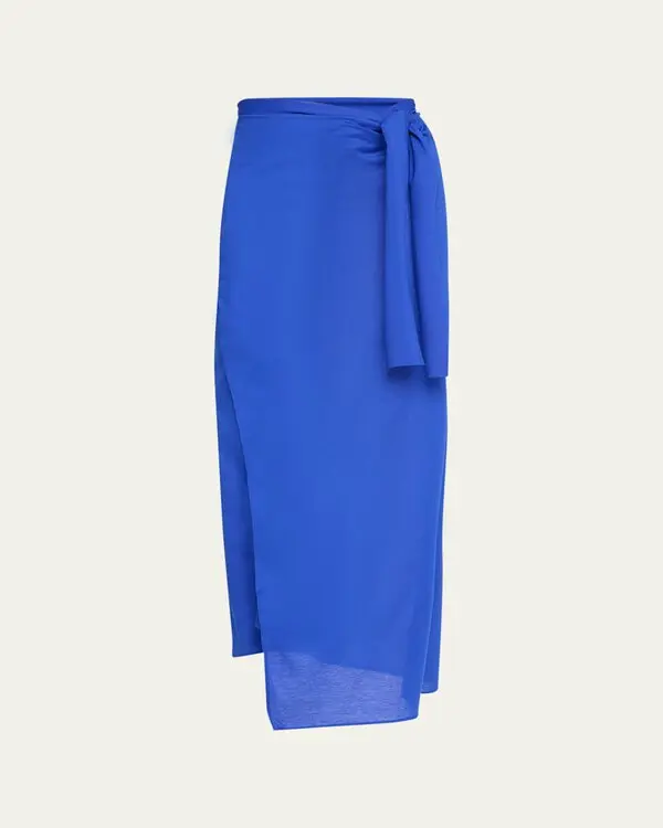 ERES Peplum Long Sarong With Belt - Indigo