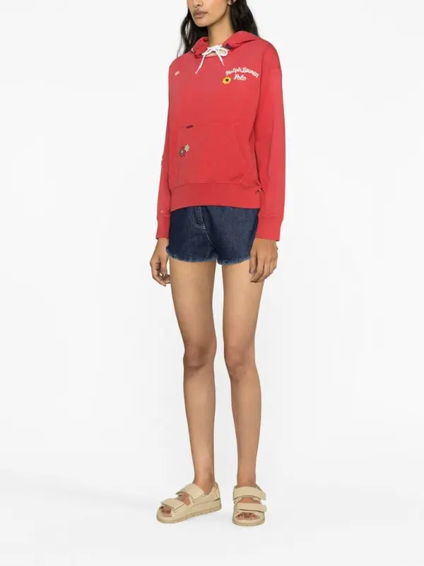 Ralph Lauren Patchwork Ogo-embroidery Cotton Hoodie