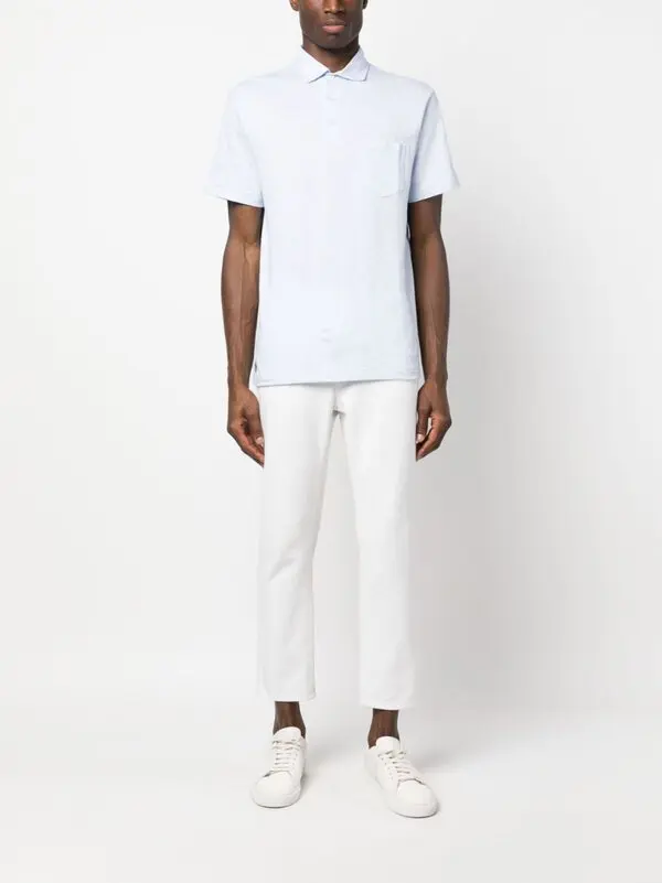 Polo Ralph Lauren Embroidered-logo Short-sleeve Polo Shirt - Blue