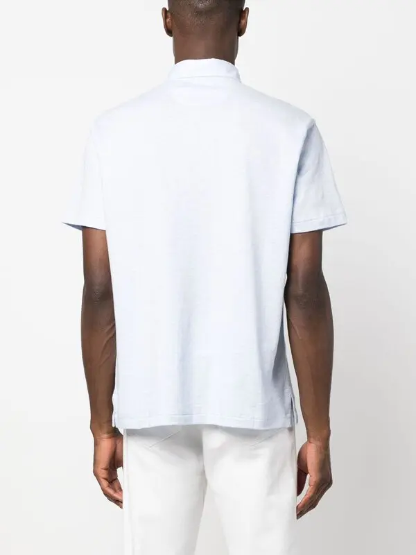 Polo Ralph Lauren Embroidered-logo Short-sleeve Polo Shirt - Blue