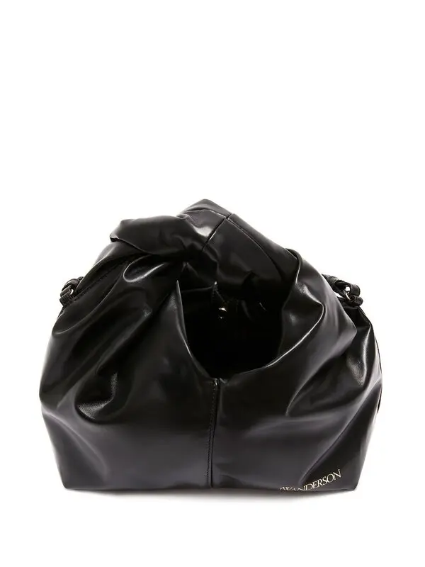 JW Anderson Mini Twister Leather Bag - Black