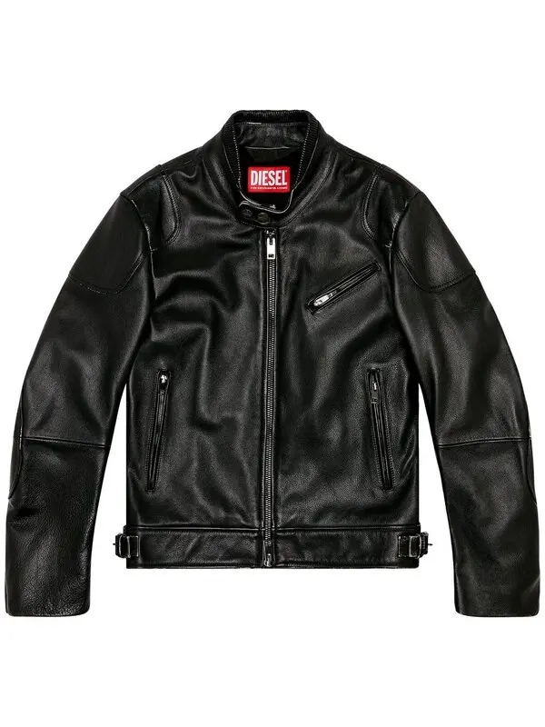 DIESEL® Calf Leather Biker Jacket