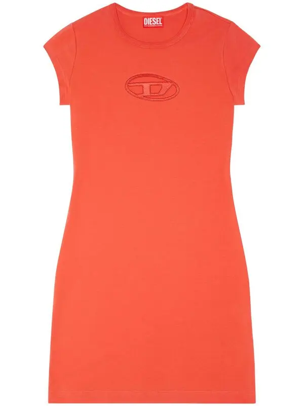 DIESEL® D-angiel Cut-out T-shirt Minidress - Orange