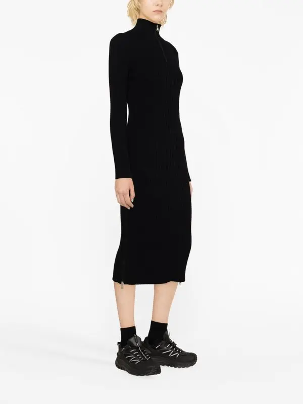 Moncler Zip-up Crêpe Midi Dress
