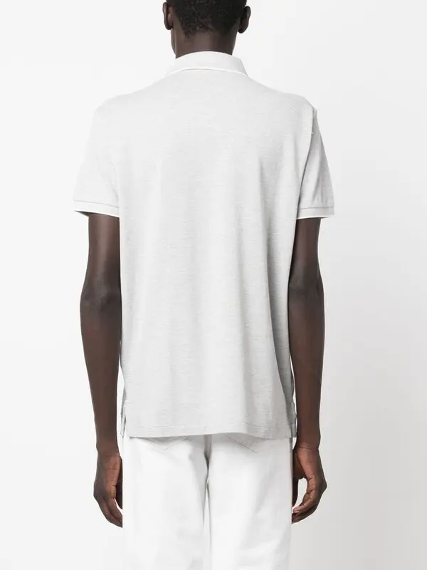 Polo Ralph Lauren Embroidered-logo Cotton Polo Shirt - Grey