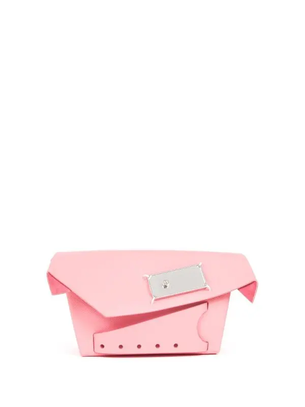 MAISON MARGIELA Snatched Leather Clutch - Pink