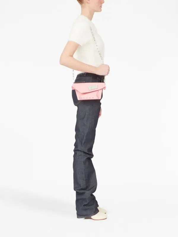 MAISON MARGIELA Snatched Leather Clutch - Pink