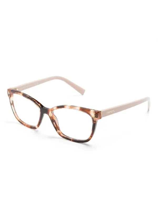 Prada Tortoiseshell-effect Square-frame Glasses