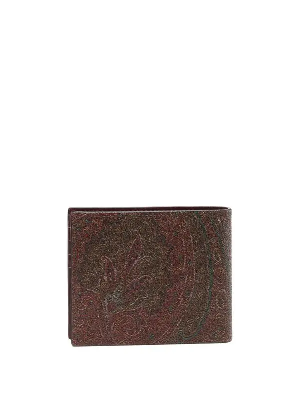 Etro Logo-embroidered Leather Wallet