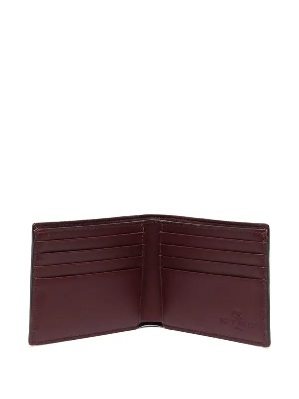 Etro Logo-embroidered Leather Wallet