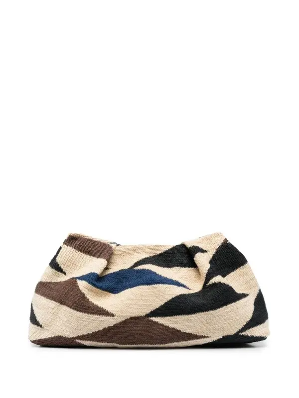 SENSI STUDIO Medium Sisal Pouch Clutch Bag