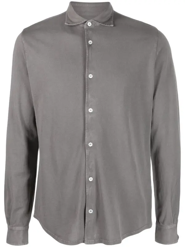 Fedeli Chambray Spread-collar Cotton Shirt