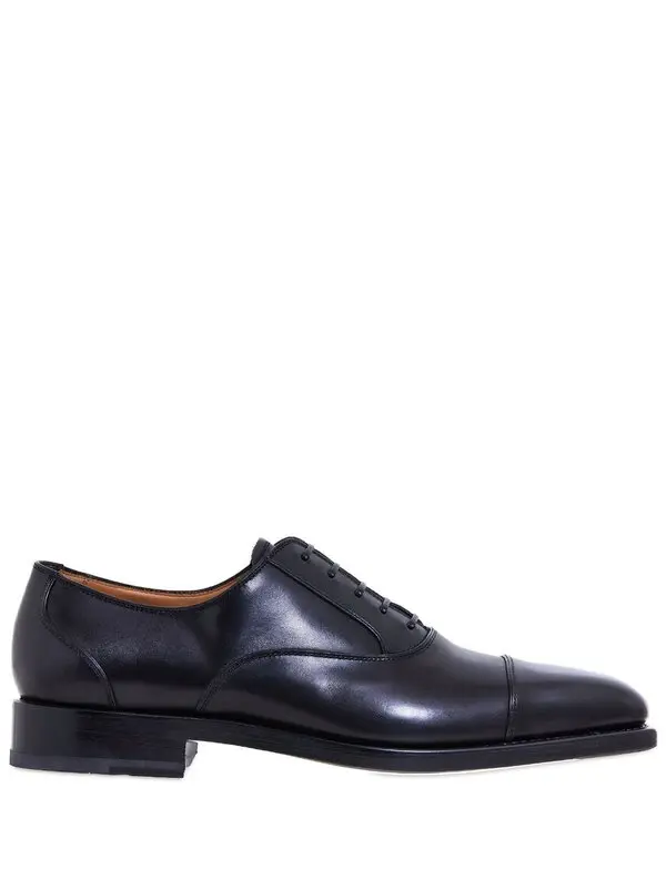 FERRAGAMO Tonal Toecap Leather Oxford Shoes